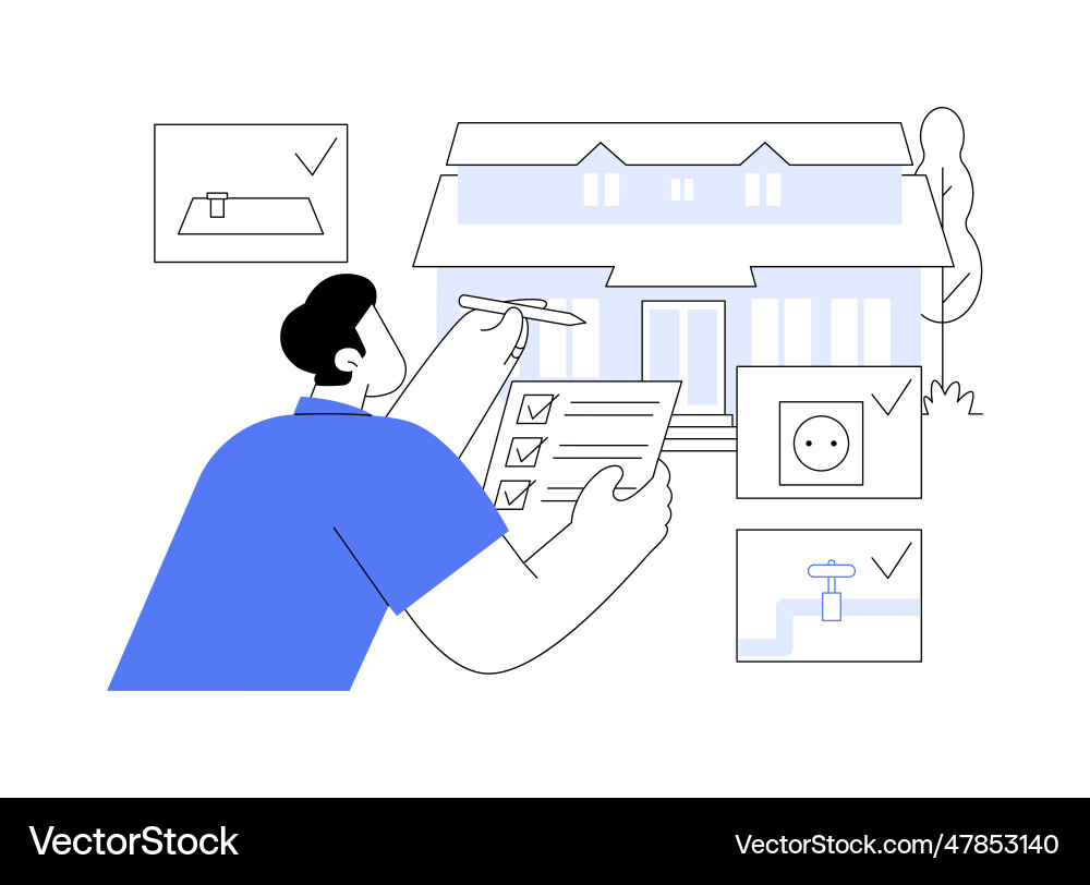 Home inspection report abstract concept Royalty Free Vector