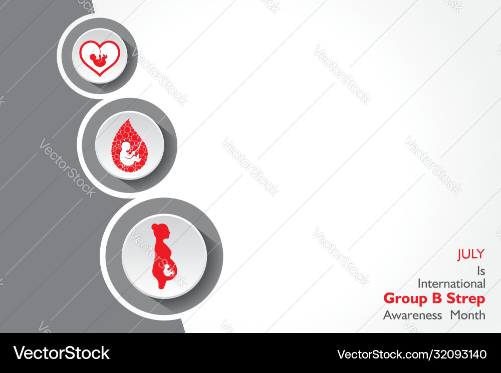 International group b strep throat awareness Vector Image