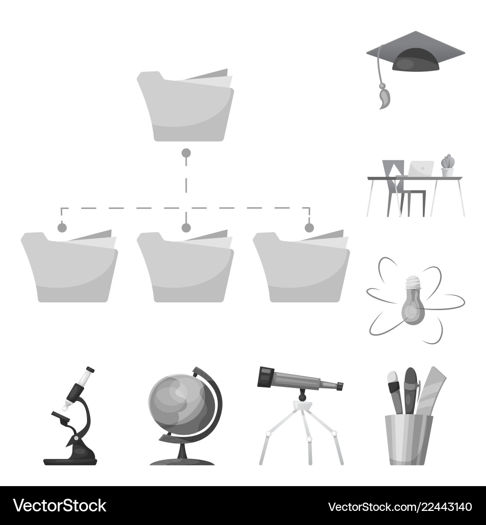 Isolated object of education and learning sign Vector Image