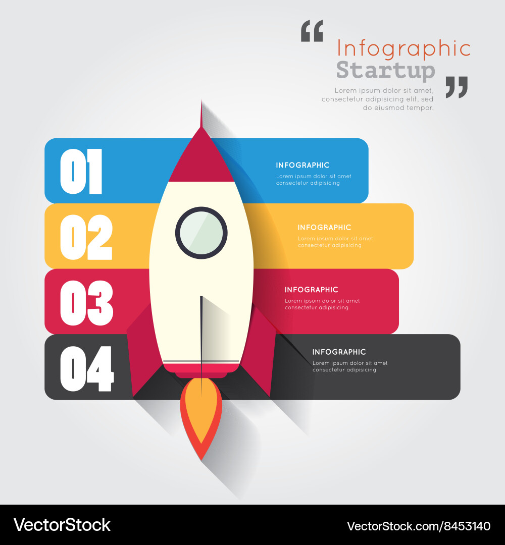 Modern infographic for business startup Royalty Free Vector