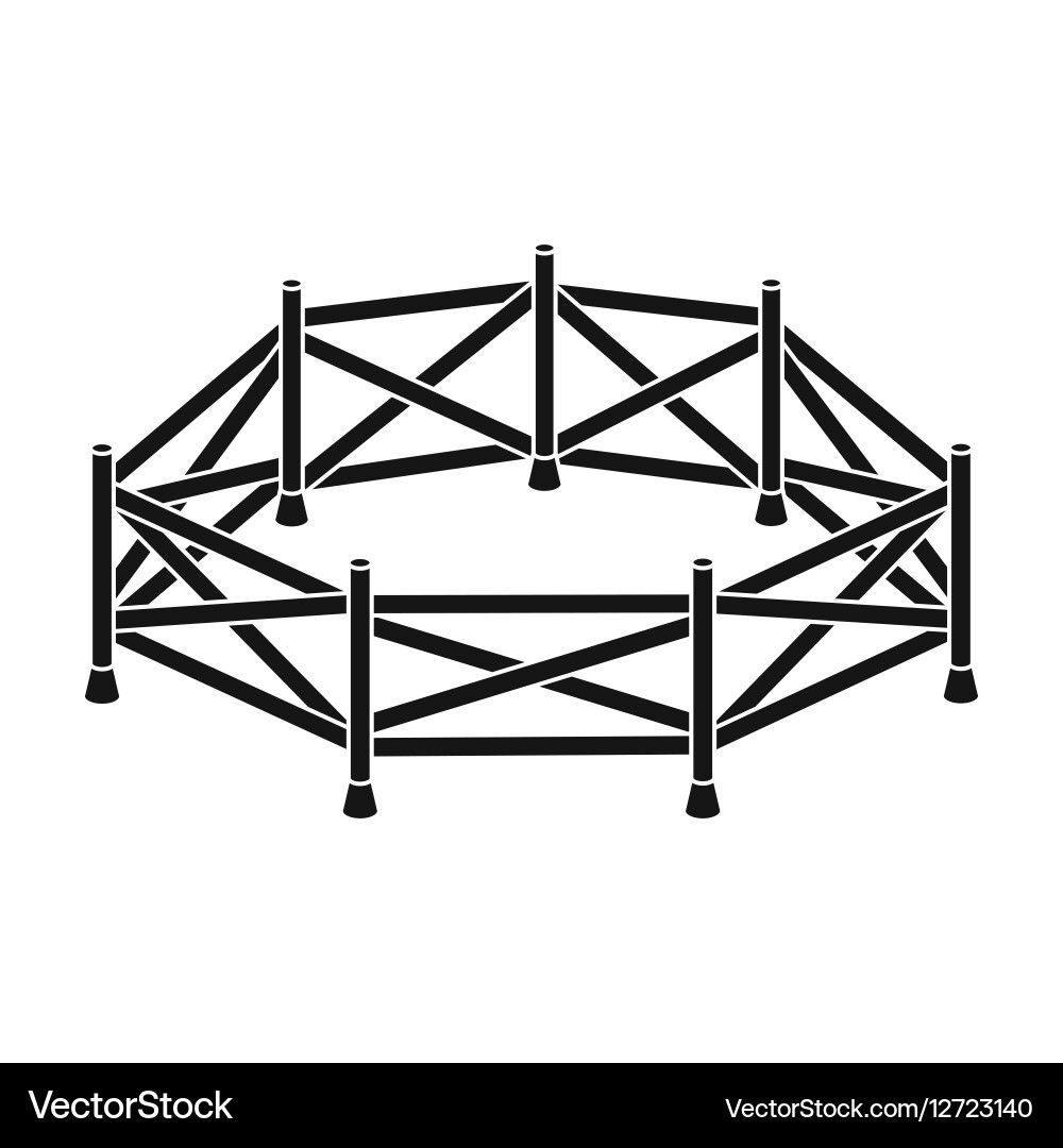 Paddock icon in black style isolated on white Vector Image