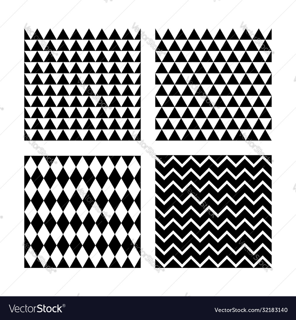 Simple triangular and rhombic patterns Royalty Free Vector