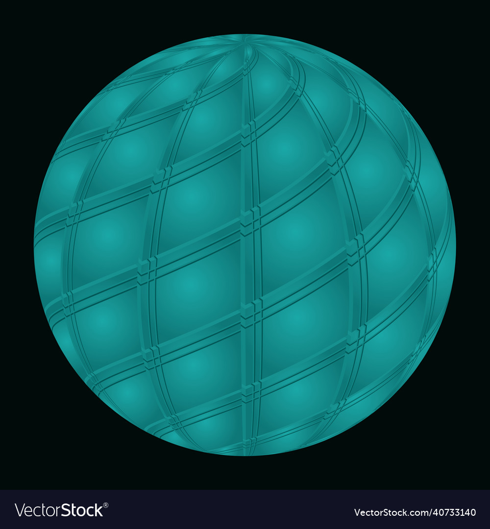 Sphere with gradient abstract pattern along Vector Image