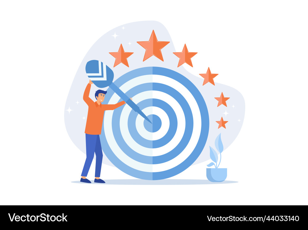 Targeted marketing business precision isolated Vector Image