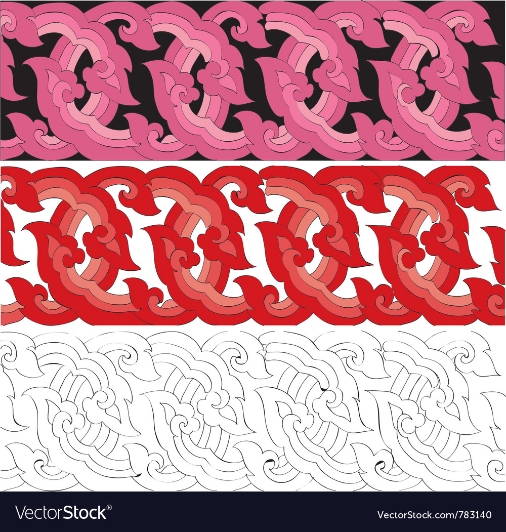 Thai pattern graphic Royalty Free Vector Image