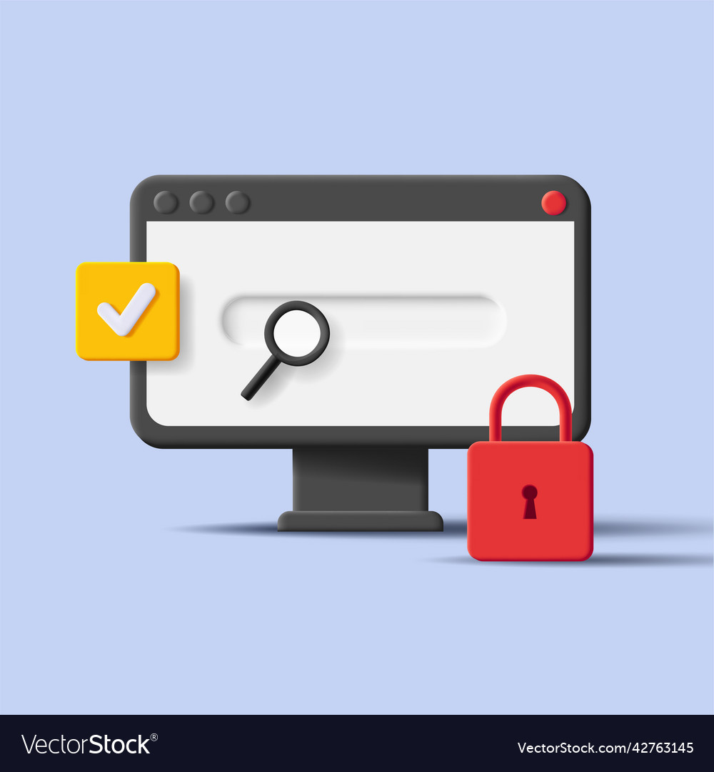 3d digital of a desktop computer Royalty Free Vector Image