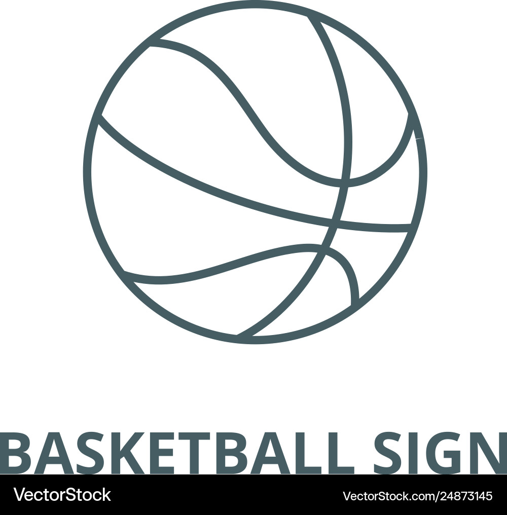 Basketball sign line icon Royalty Free Vector Image