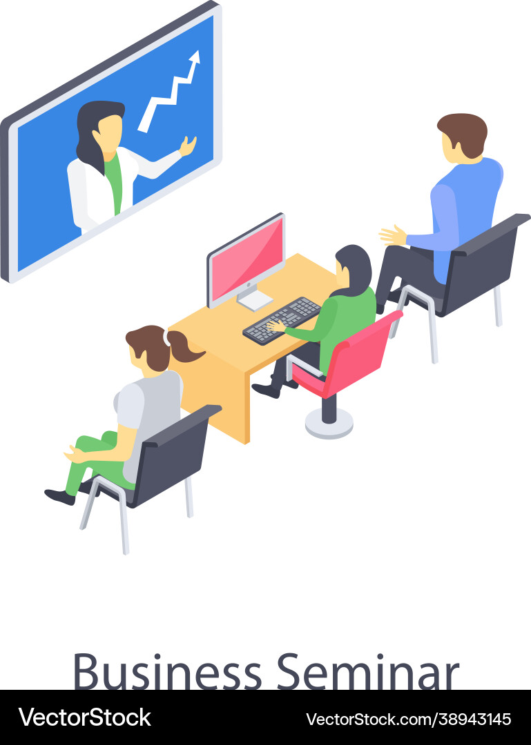 Business seminar Royalty Free Vector Image - VectorStock