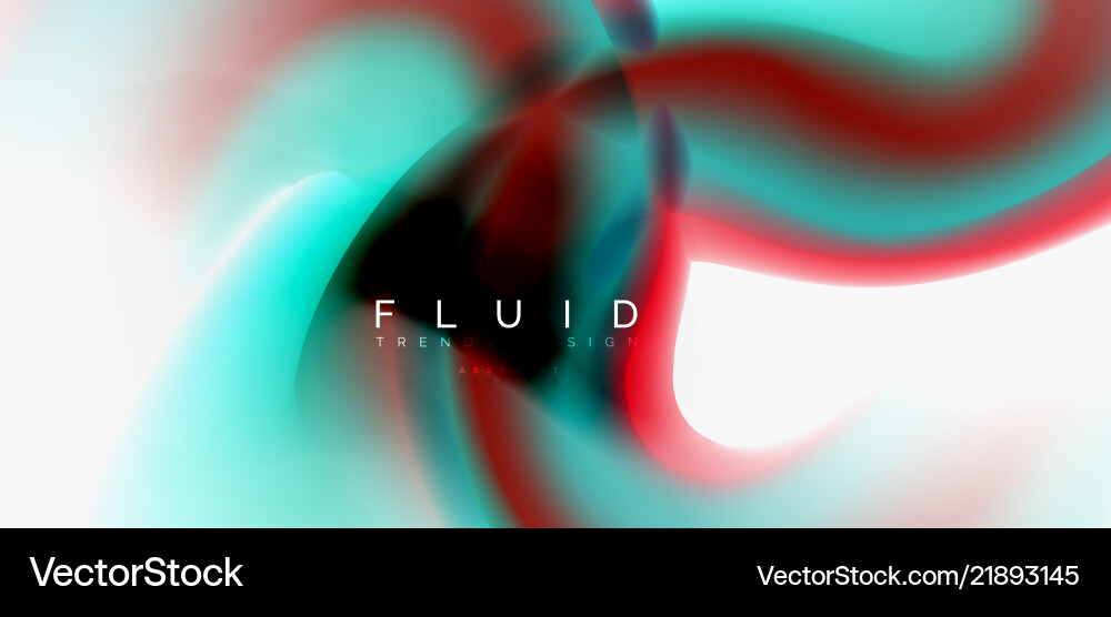 Color flowing wave trendy liquid design template Vector Image