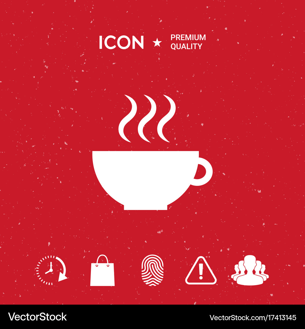 Cup with steam Royalty Free Vector Image - VectorStock