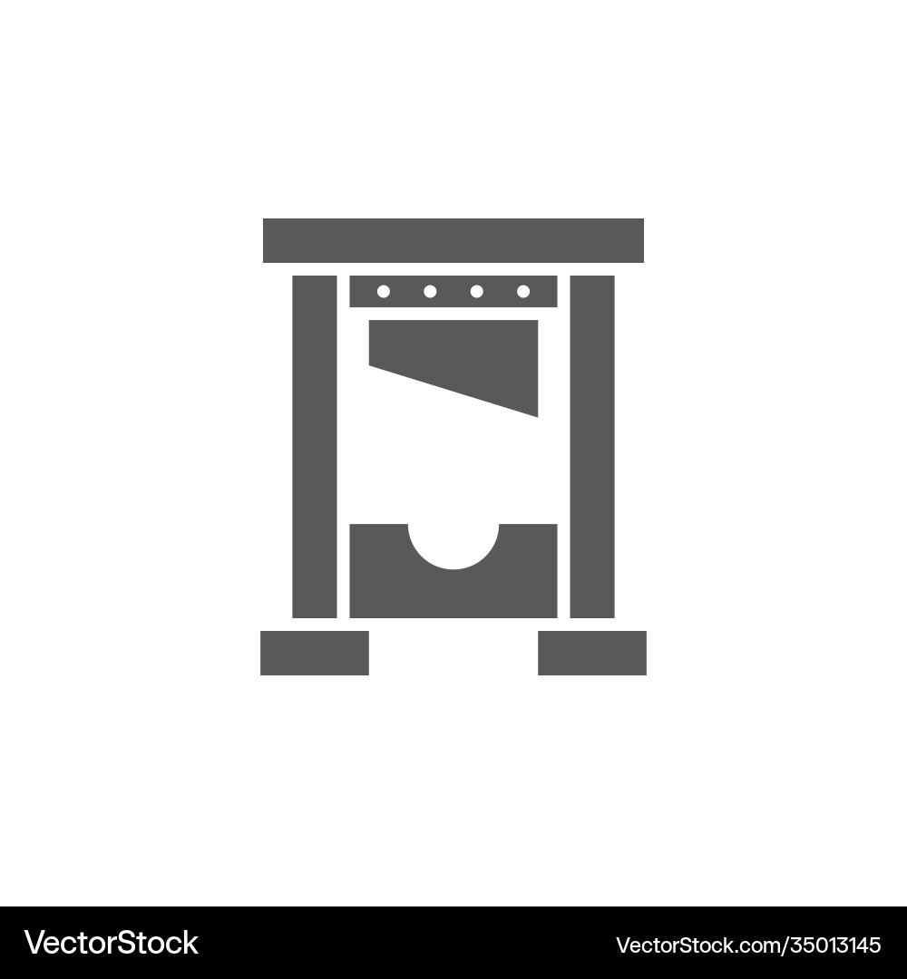 Guillotine icon symbol isolated on white Vector Image