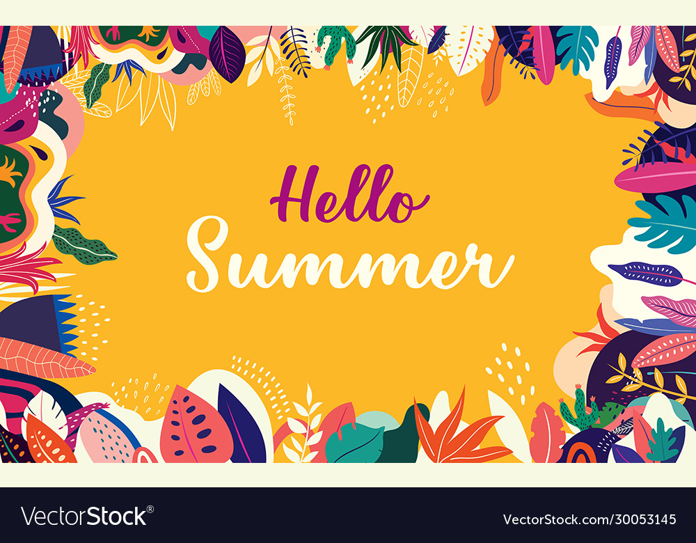 Hello summer Royalty Free Vector Image - VectorStock