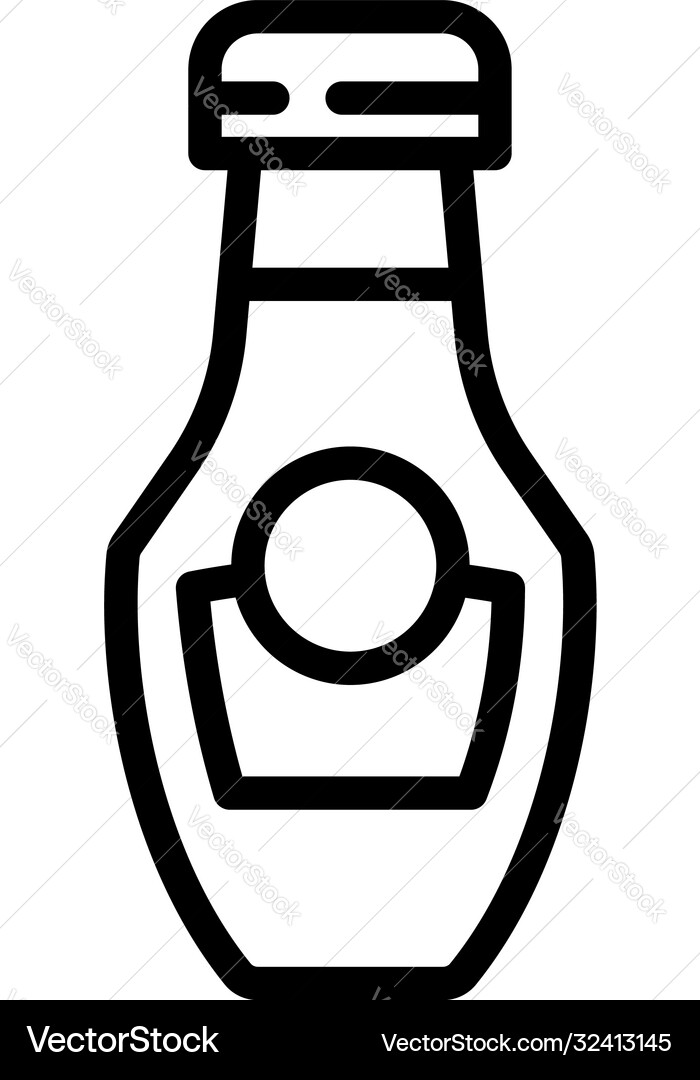 Mustard bottle icon outline style Royalty Free Vector Image