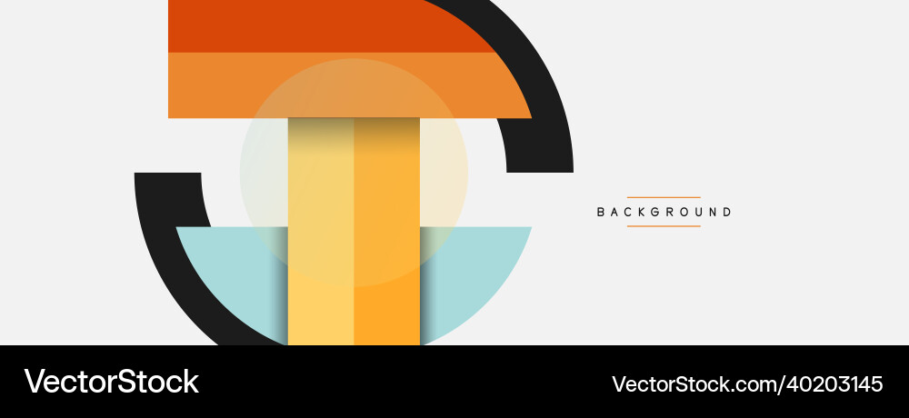 Round geometric shapes lines and circles Vector Image