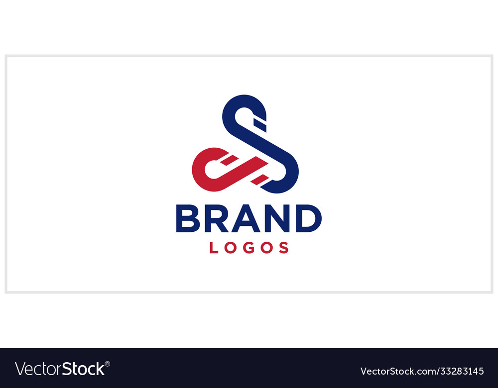 S loop infinity logo design template Royalty Free Vector