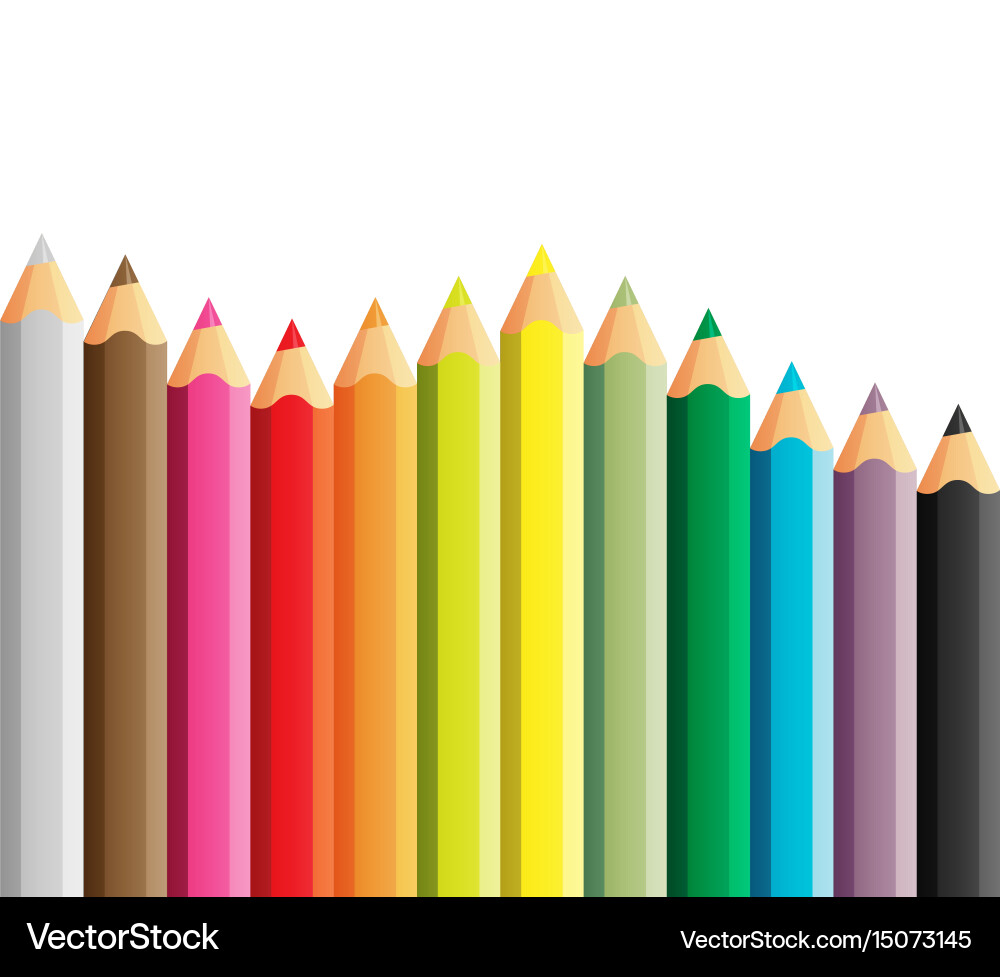 Set of colored pencils Royalty Free Vector Image