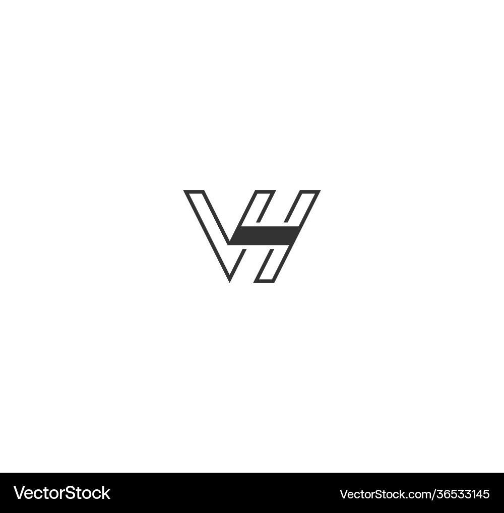 Vh or hv abstract outstanding professional Vector Image