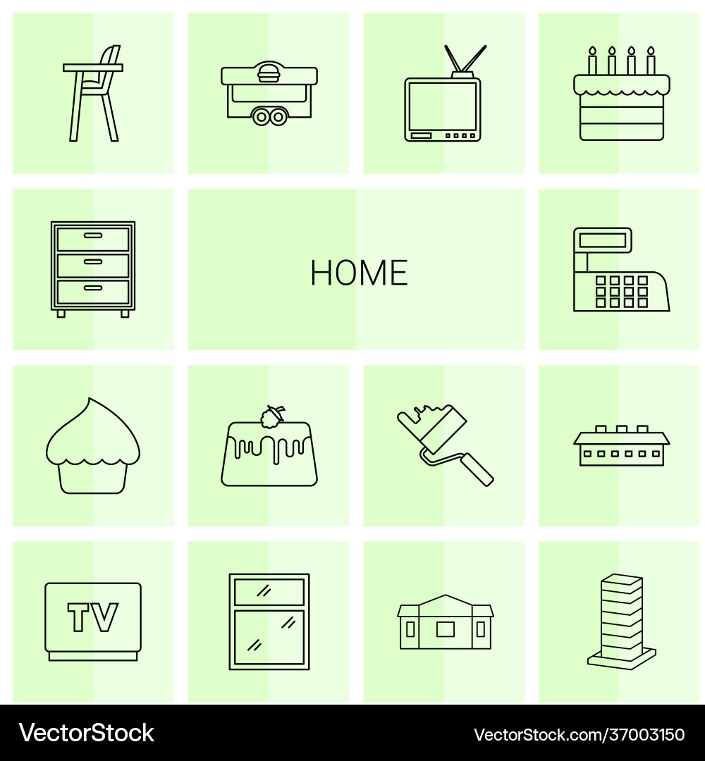 14 home icons Royalty Free Vector Image - VectorStock