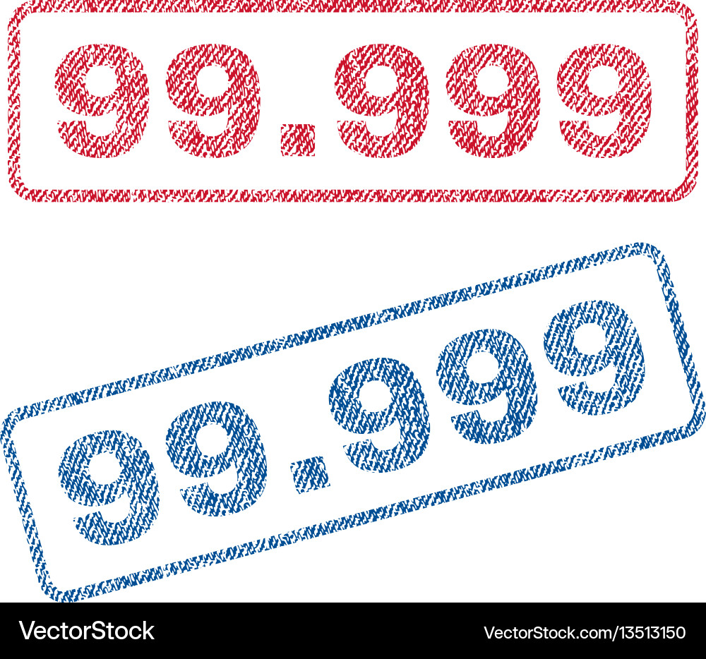99999 textile stamps Royalty Free Vector Image