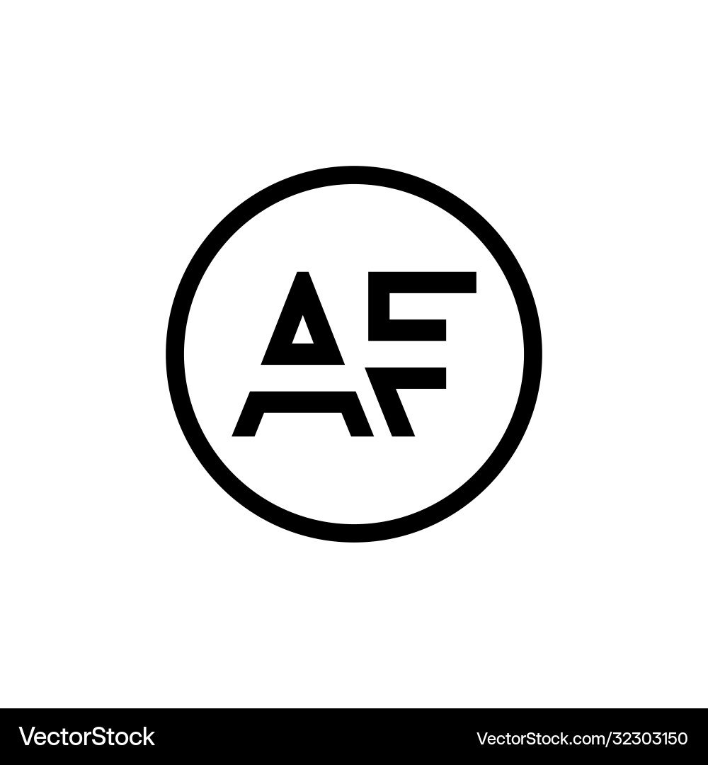Af logo design business typography template Vector Image
