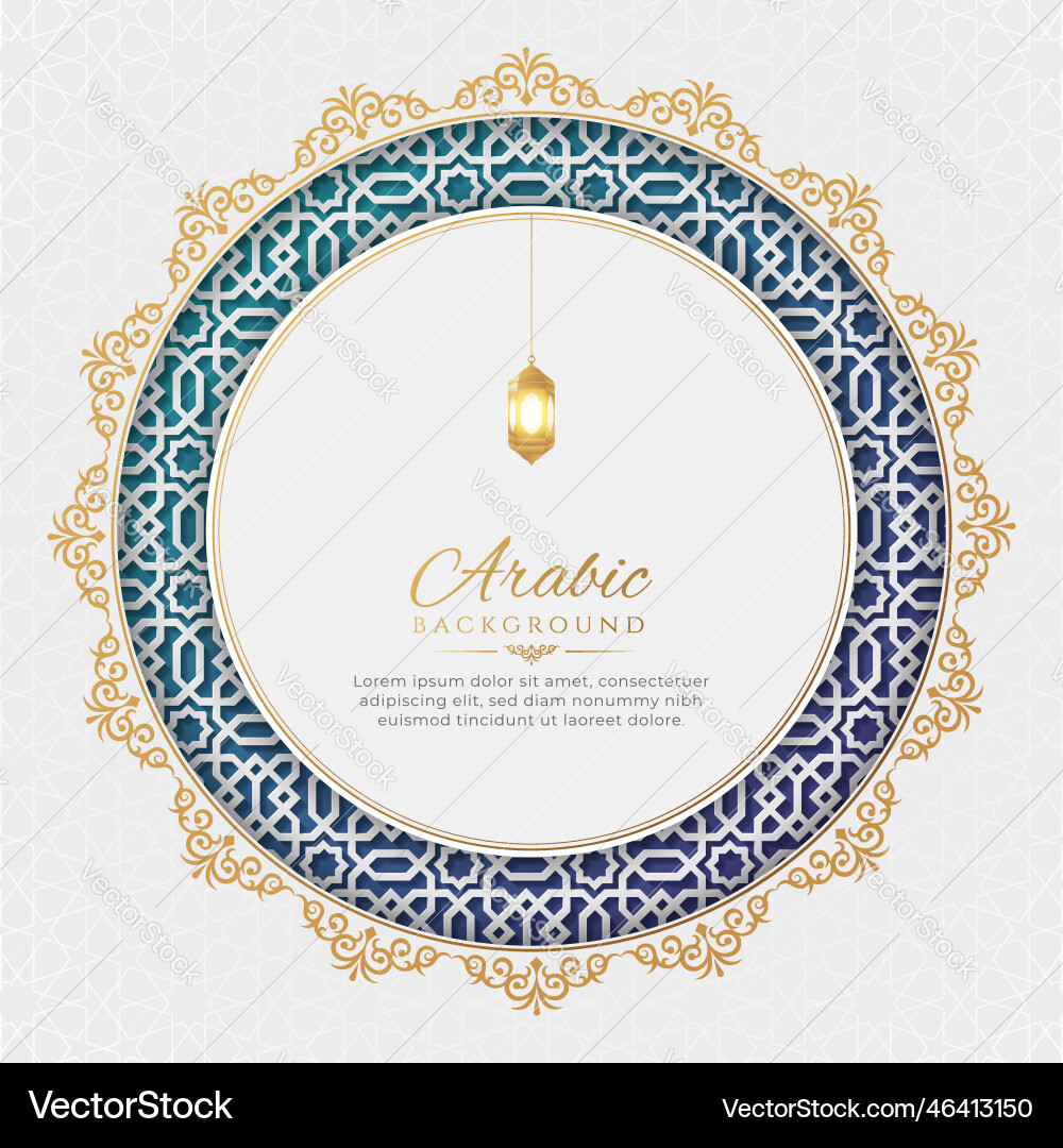 Arabic islamic elegant greeting card design Vector Image