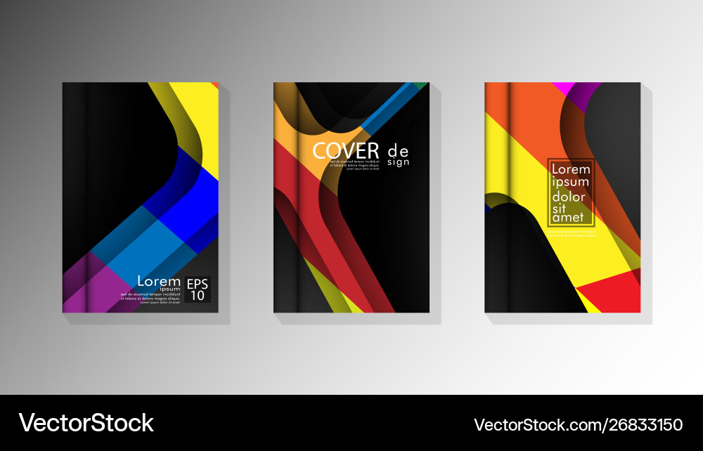 Collection book cover backgrounds eps 10 Vector Image