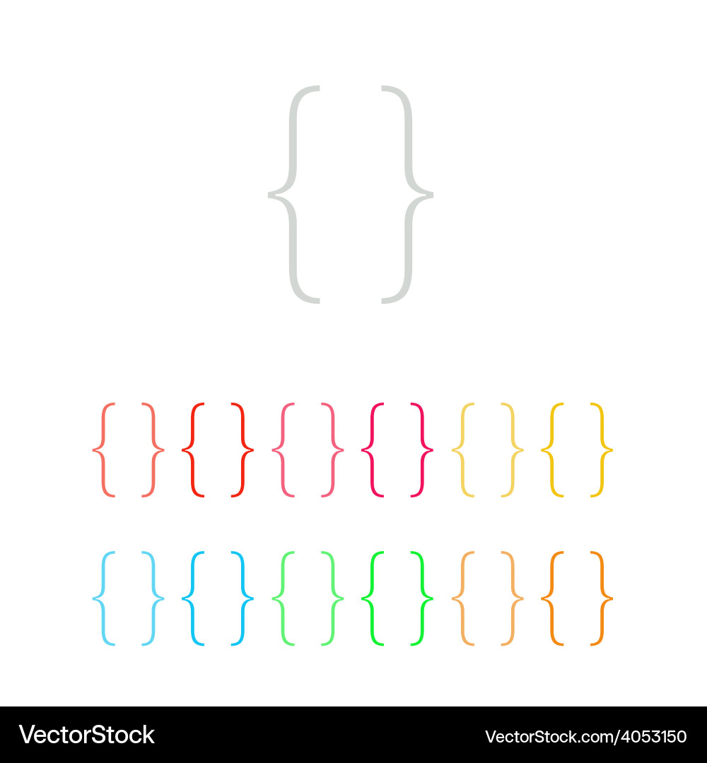 Curly Bracket1 Royalty Free Vector Image - VectorStock