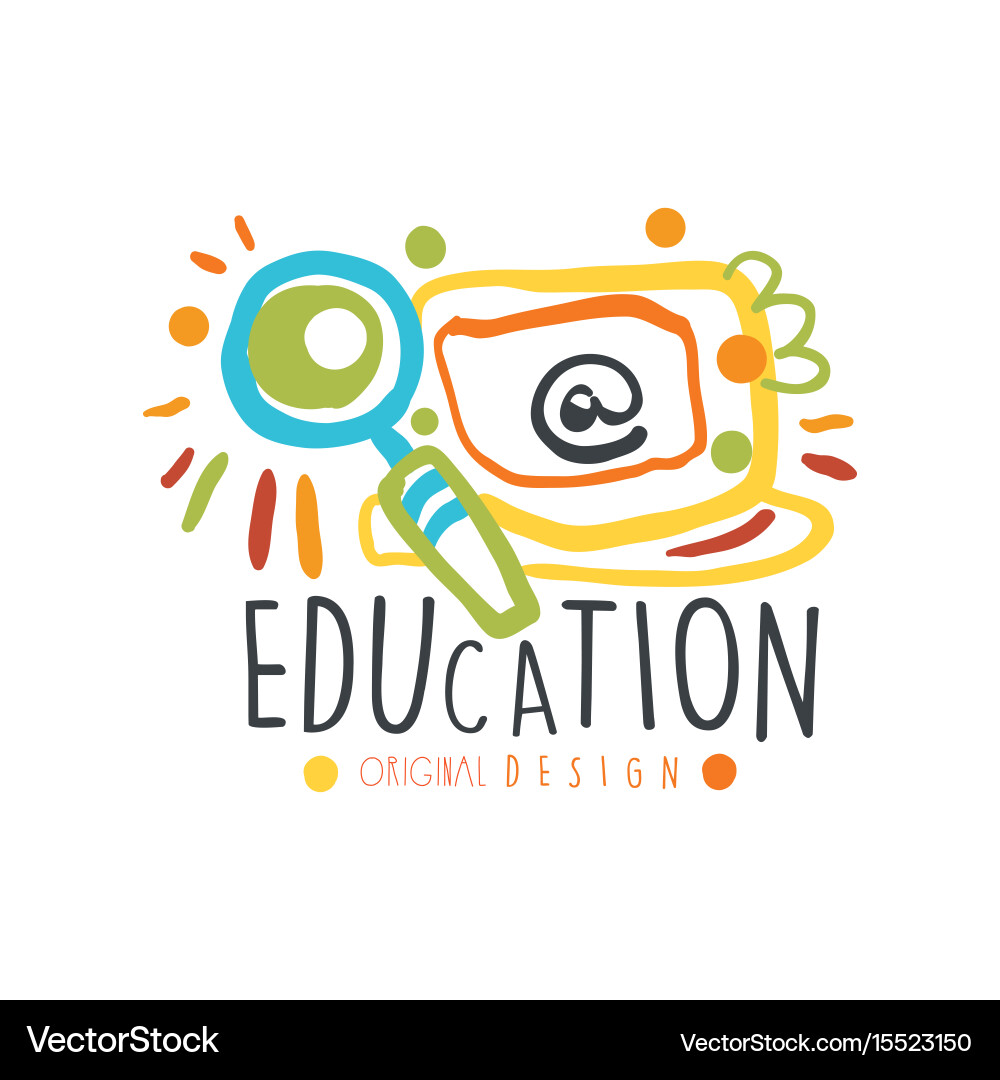Education label original design back to school Vector Image