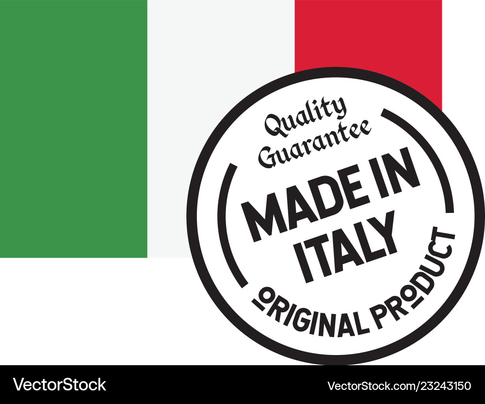 Made in italy label on white Royalty Free Vector Image