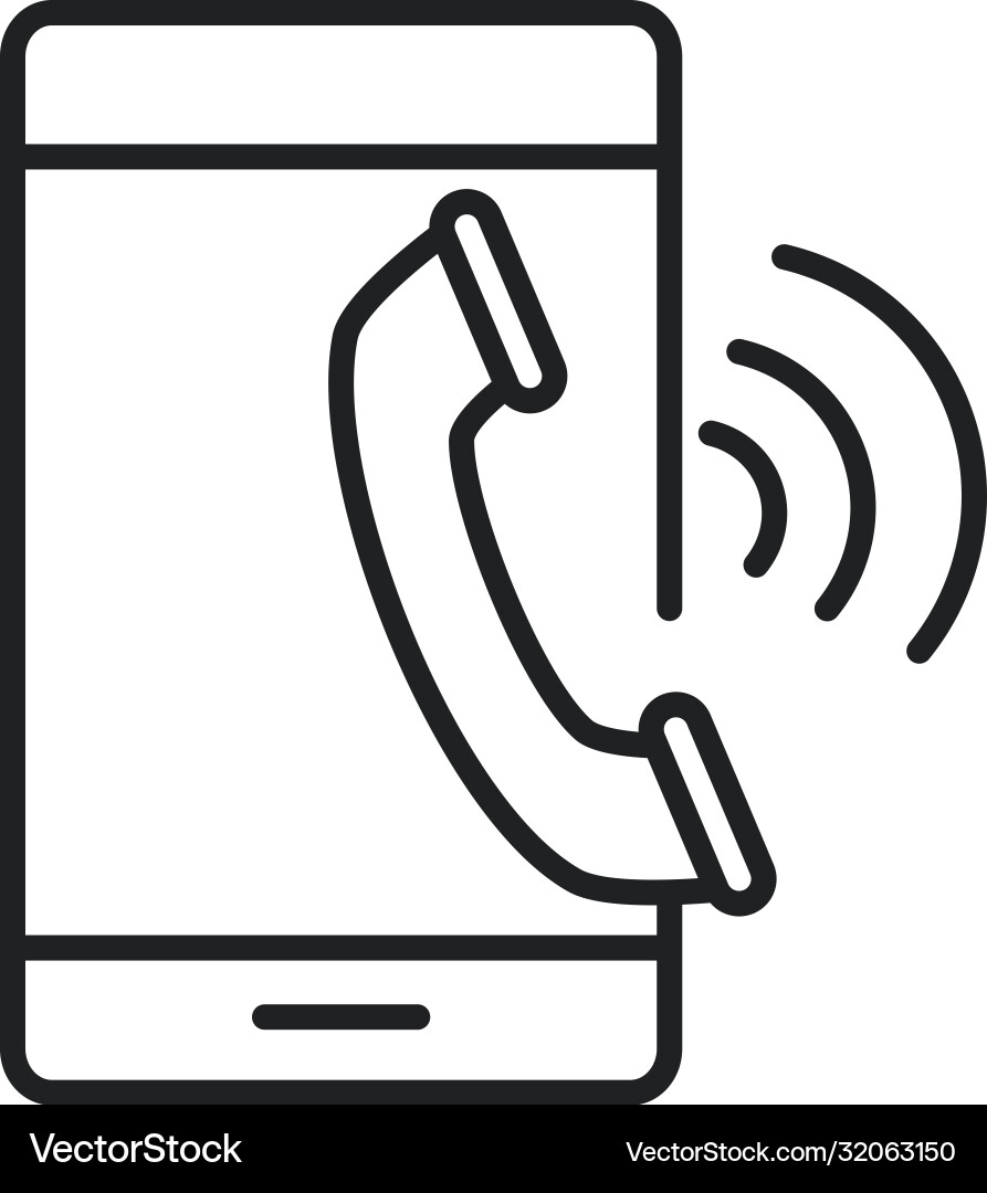 Mobile phone or smartphone telephone call Vector Image