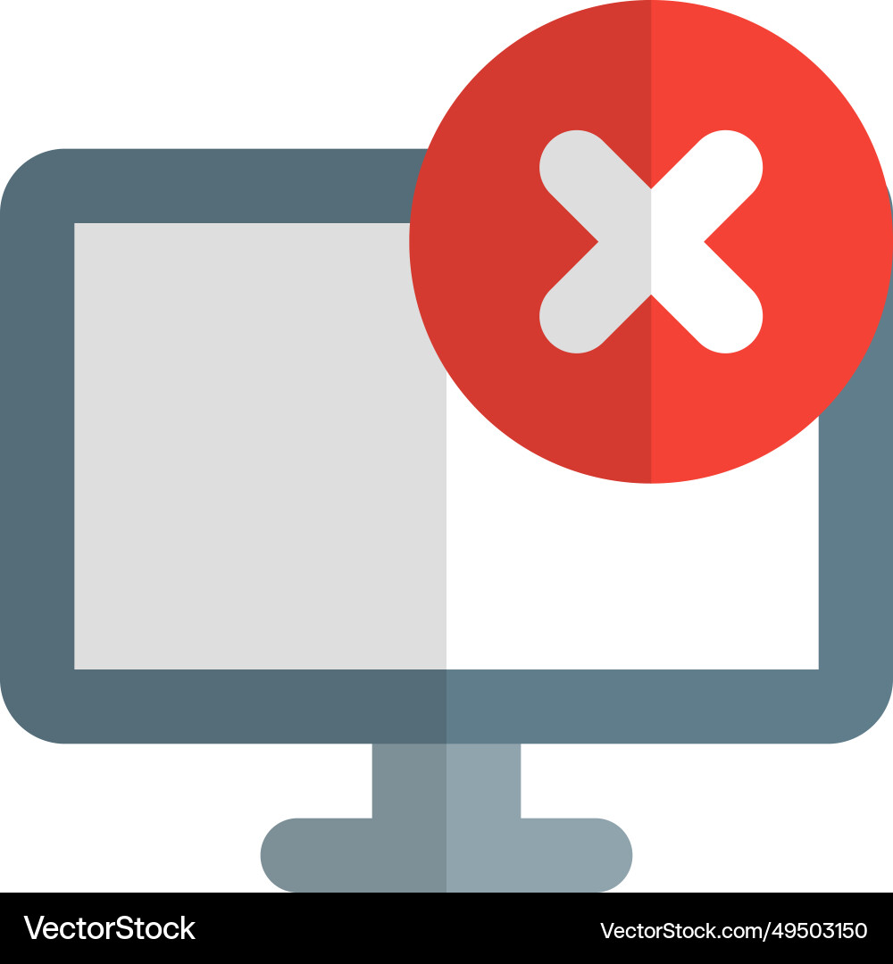 Remove data from the monitor Royalty Free Vector Image