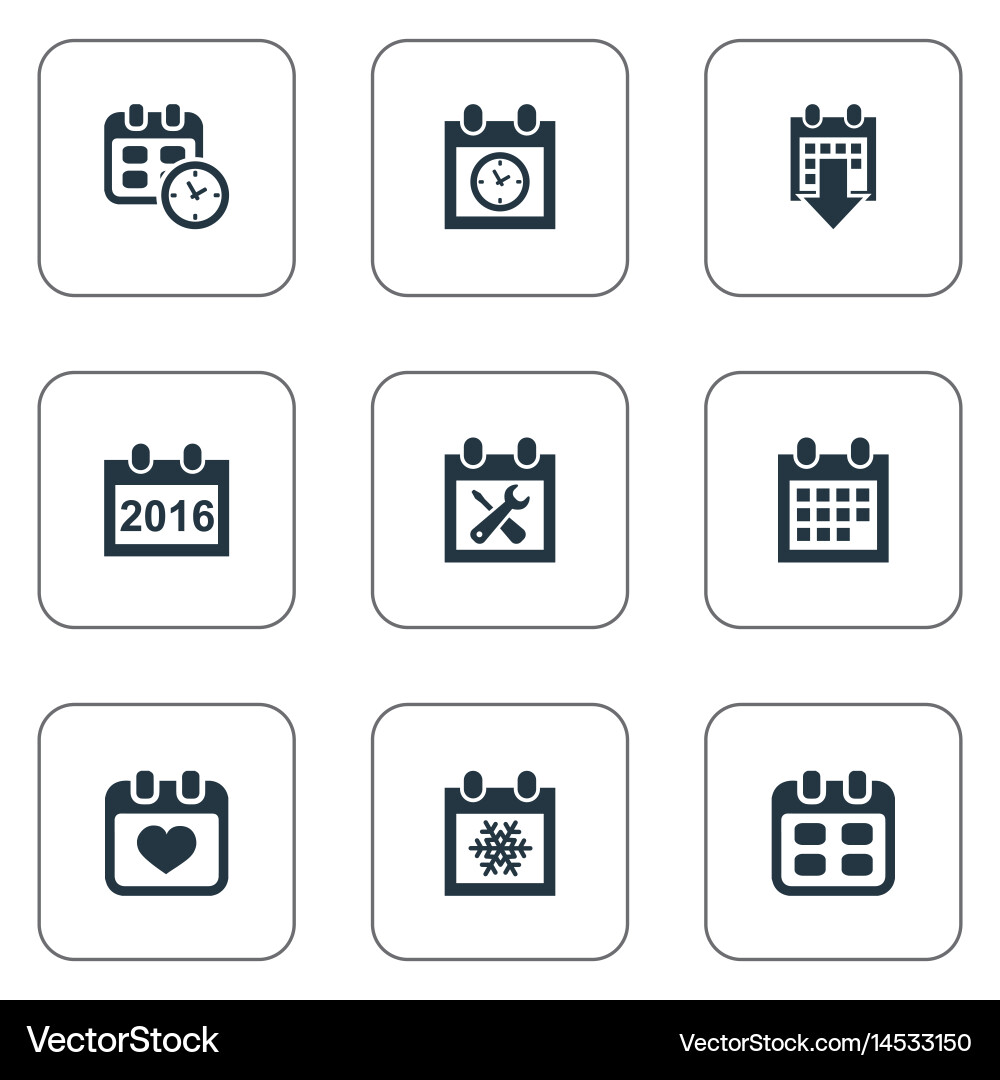 Set of simple plan icons Royalty Free Vector Image