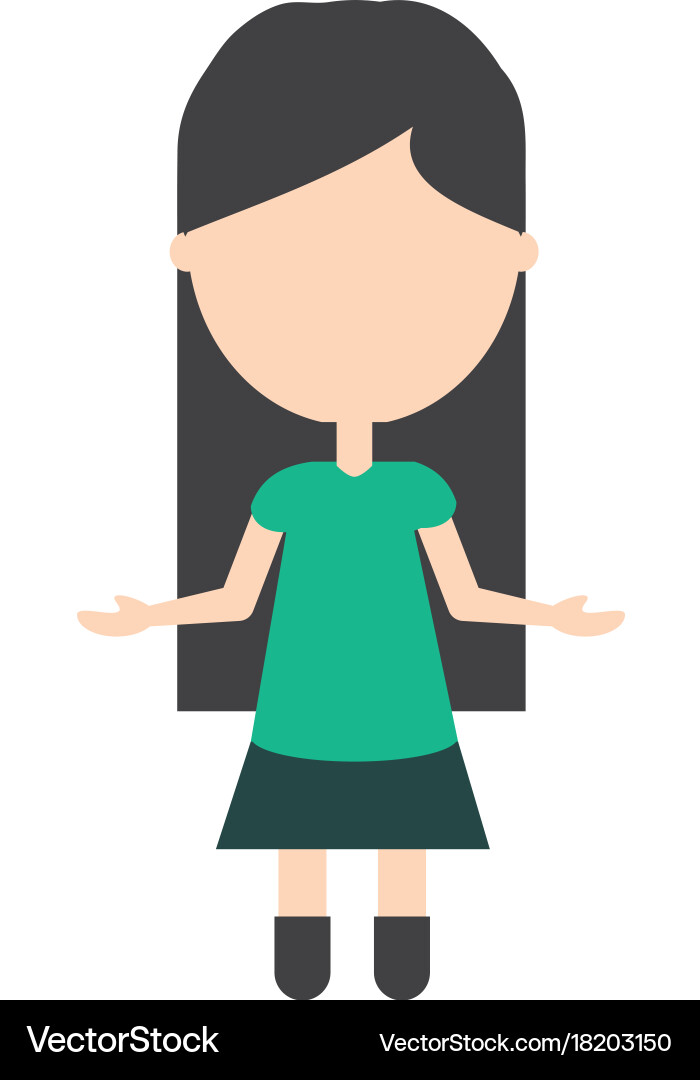 Woman with open arms Royalty Free Vector Image