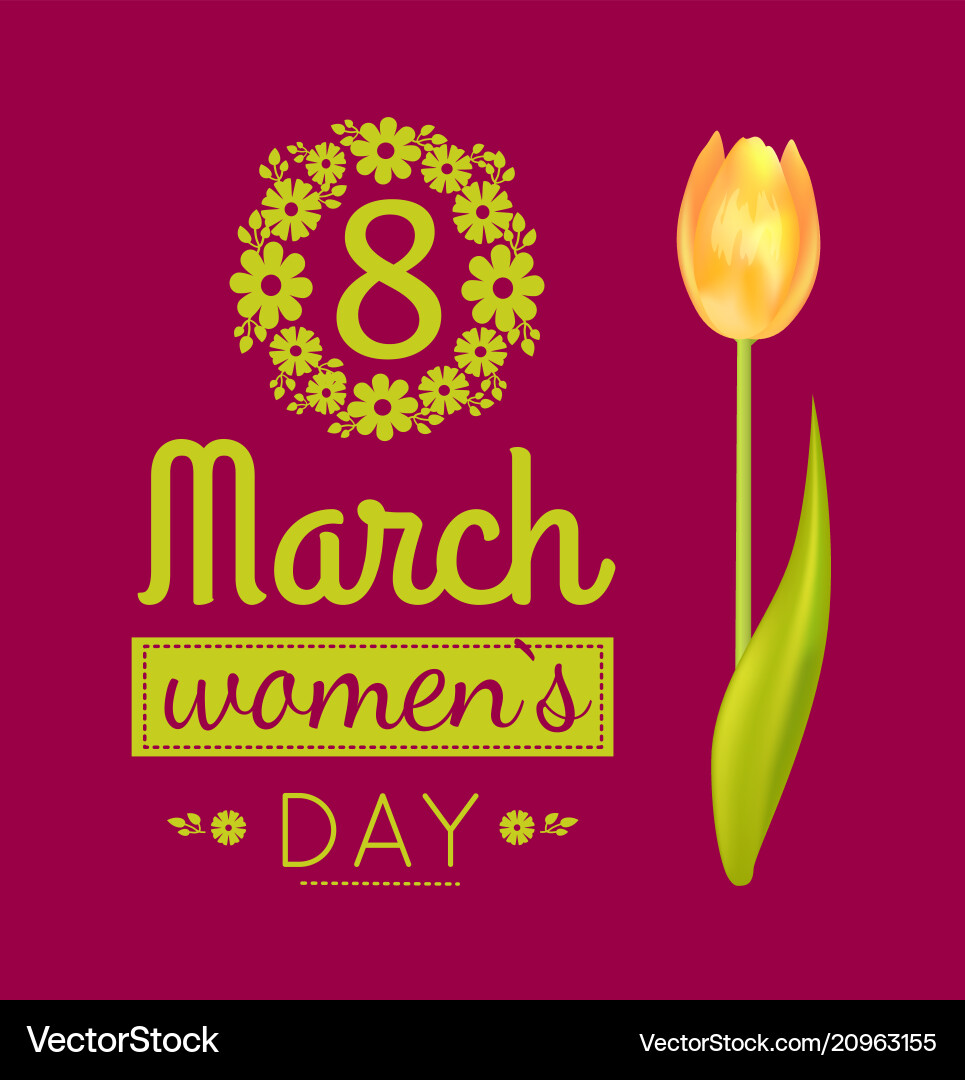 8 march poster womens day Royalty Free Vector Image