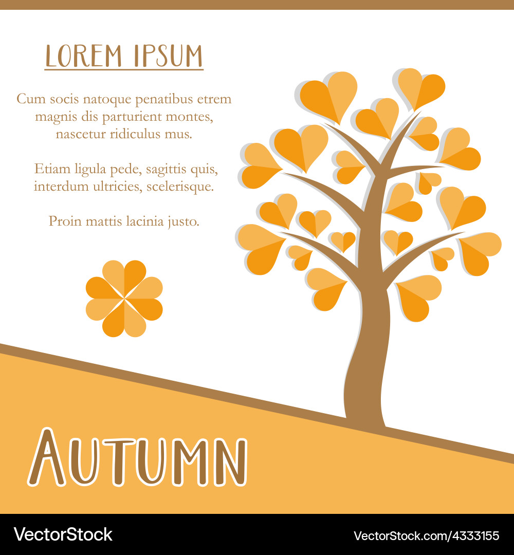 Autumn season card Royalty Free Vector Image - VectorStock