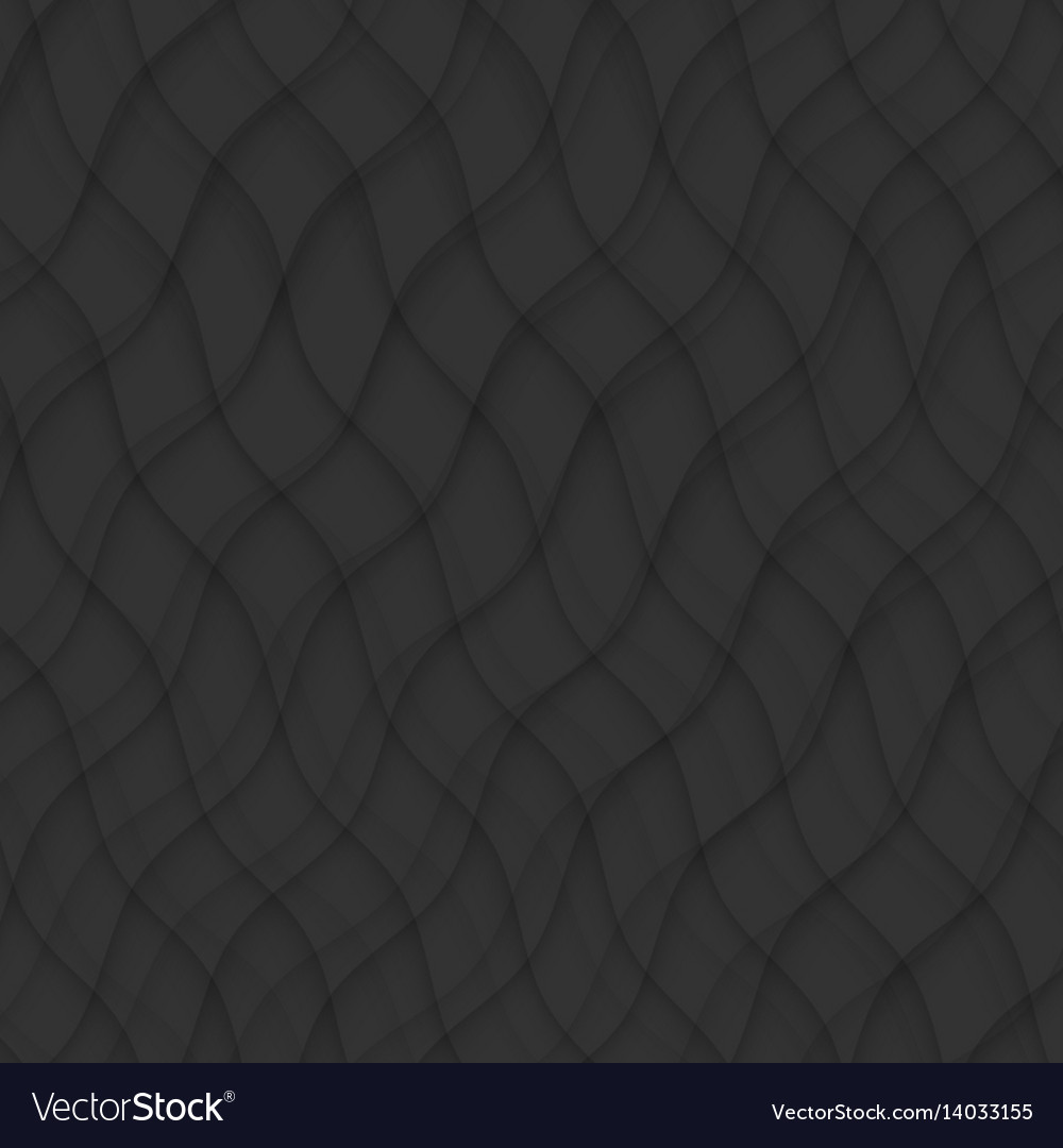 Black texture abstract pattern seamless wave Vector Image