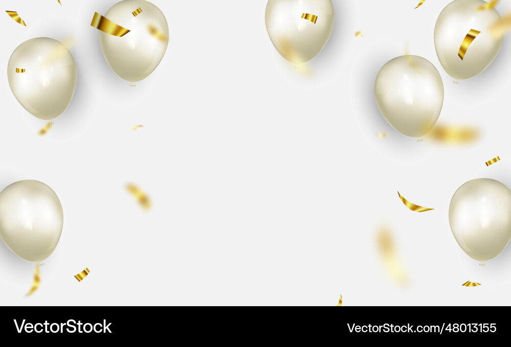 Celebration party banner with white color Vector Image