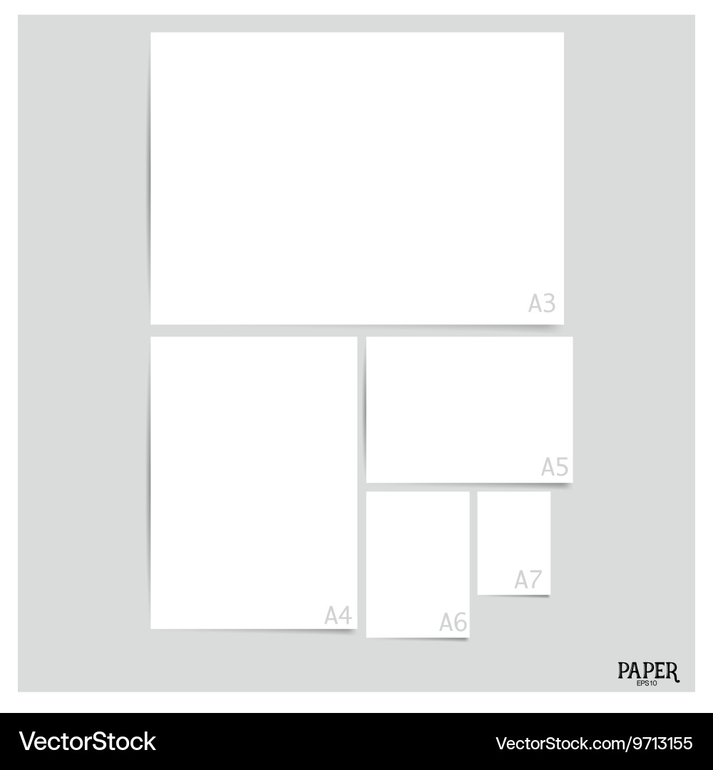 Collection of white papers ready for your message Vector Image
