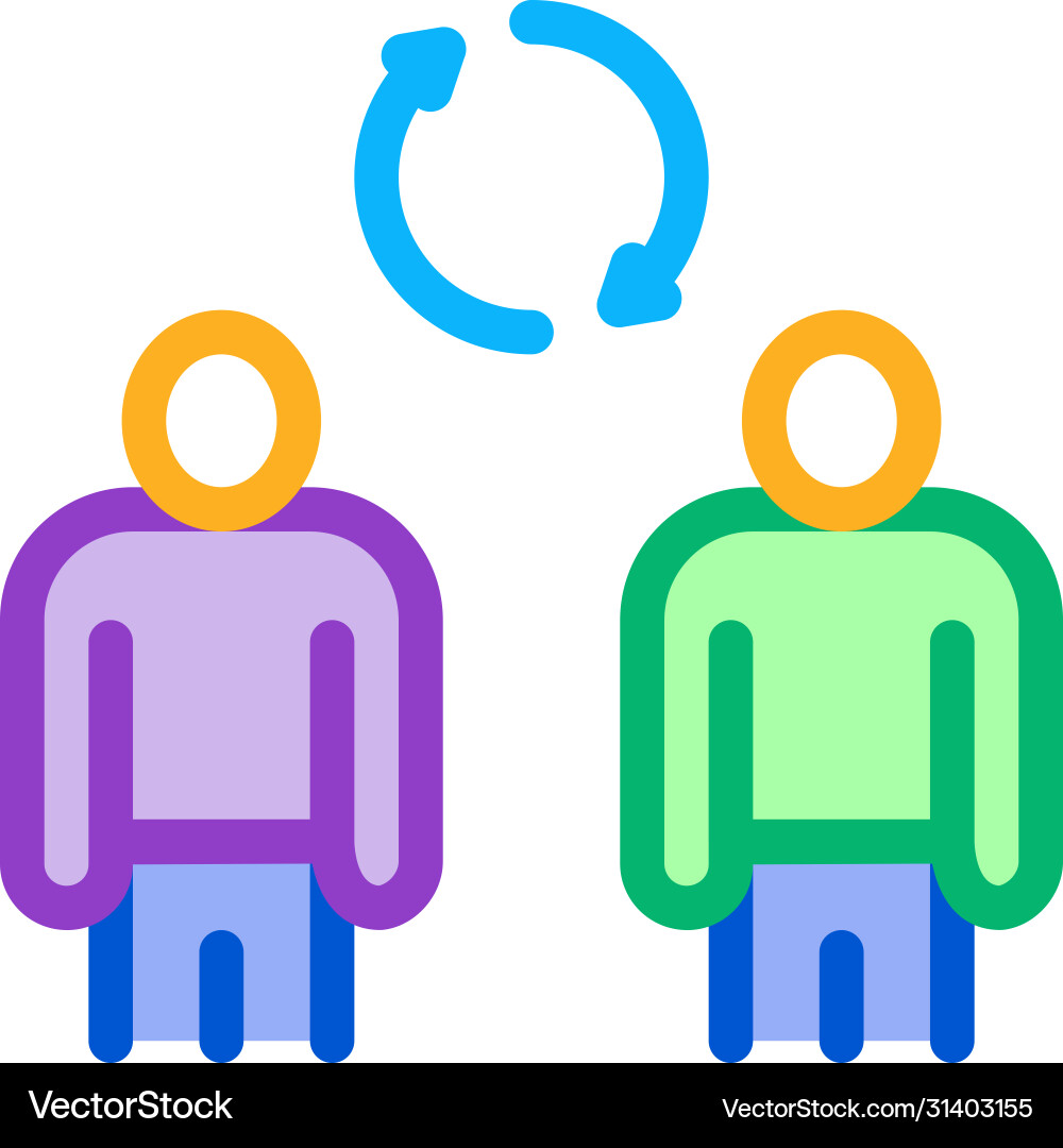 Employee renewal icon outline Royalty Free Vector Image