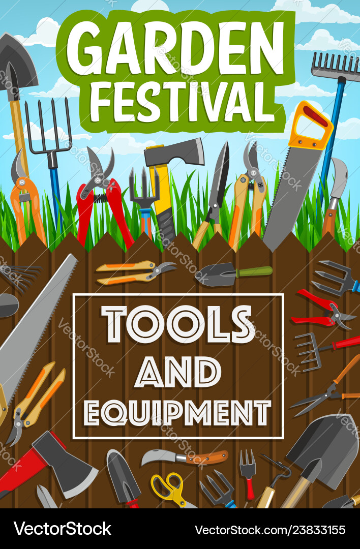 Gardening and farming agriculture tools Royalty Free Vector