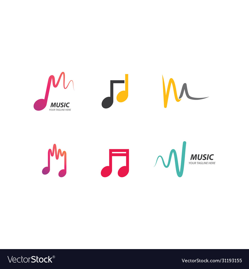 Music note logo Royalty Free Vector Image - VectorStock