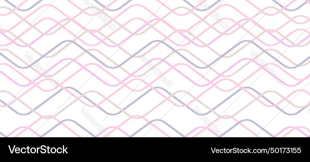 Pink waves curve outline pastel design background Vector Image