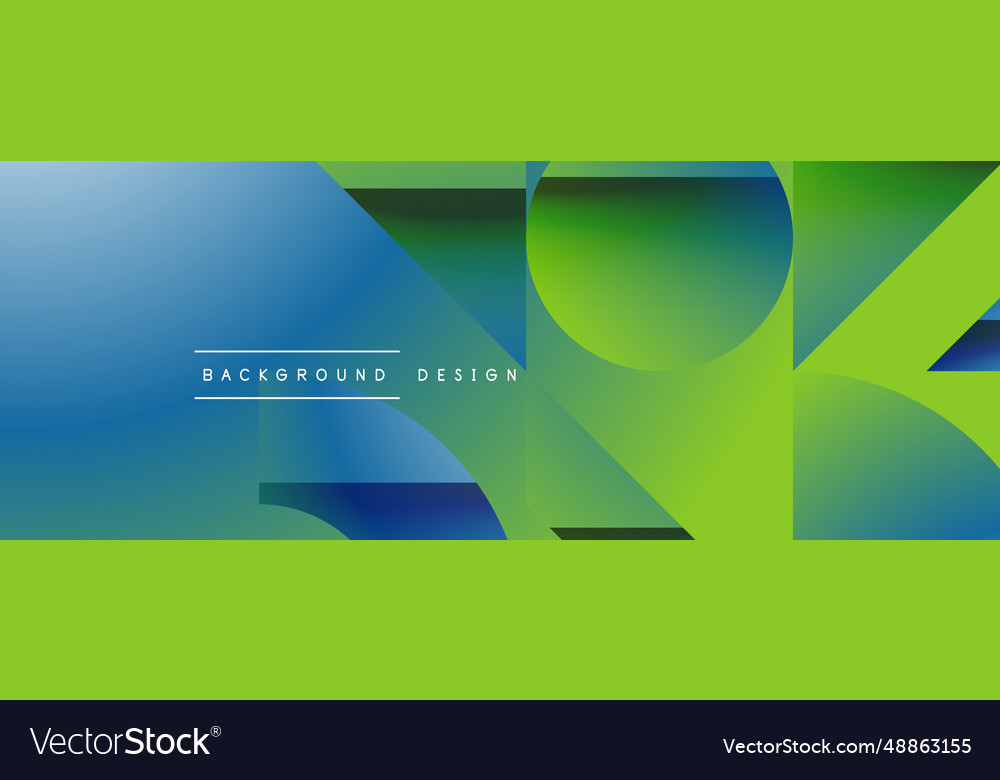 Simple geometric forms - dynamic geometric Vector Image