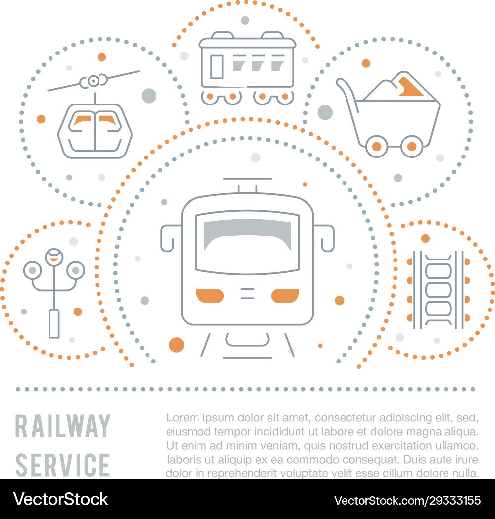 Website banner and landing page railway service Vector Image