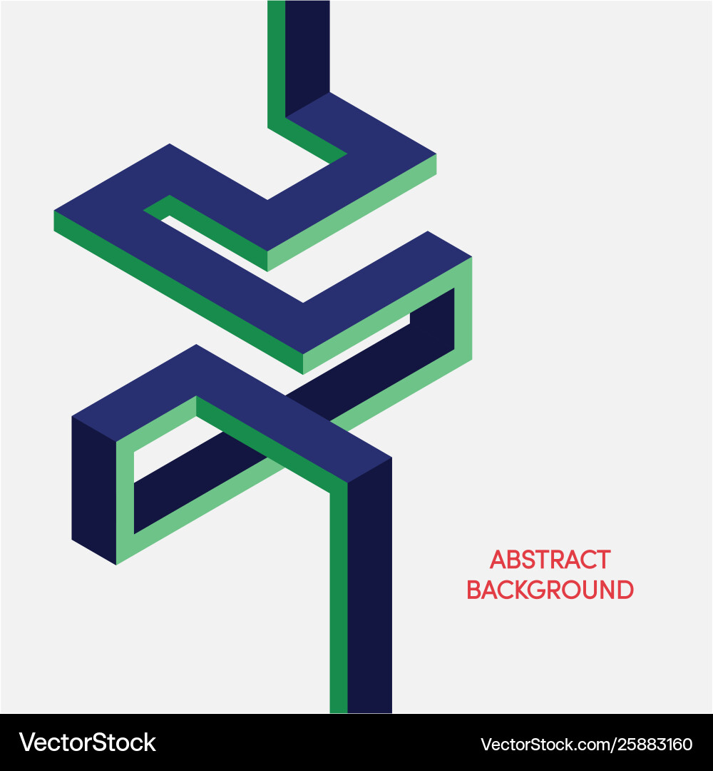 Abstract colorful geometric isometric background Vector Image