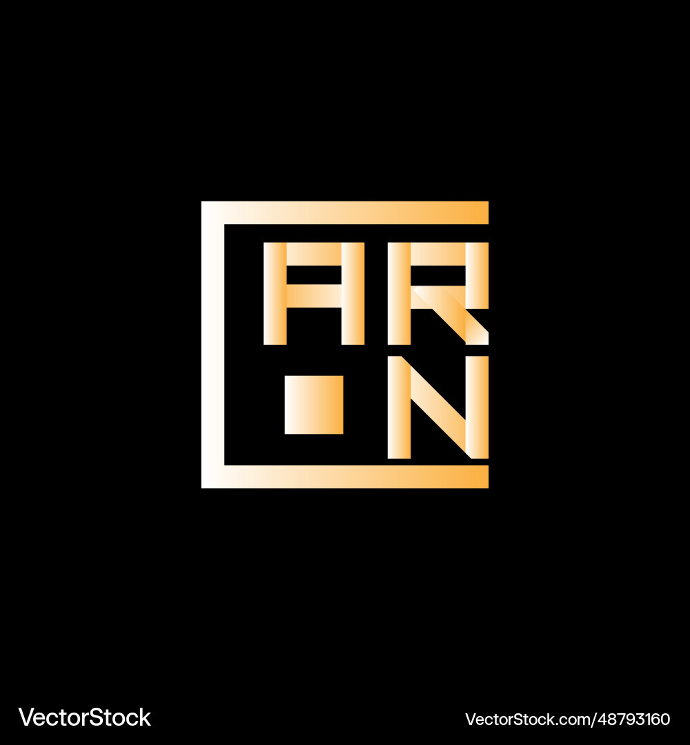Arn letter logo design simple and modern Vector Image