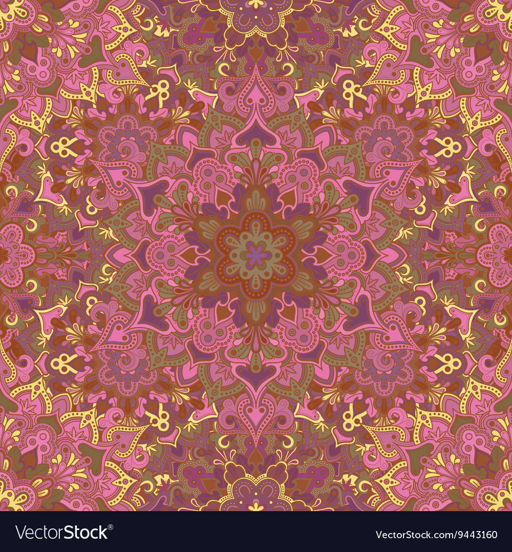 Boho flower pattern Royalty Free Vector Image - VectorStock