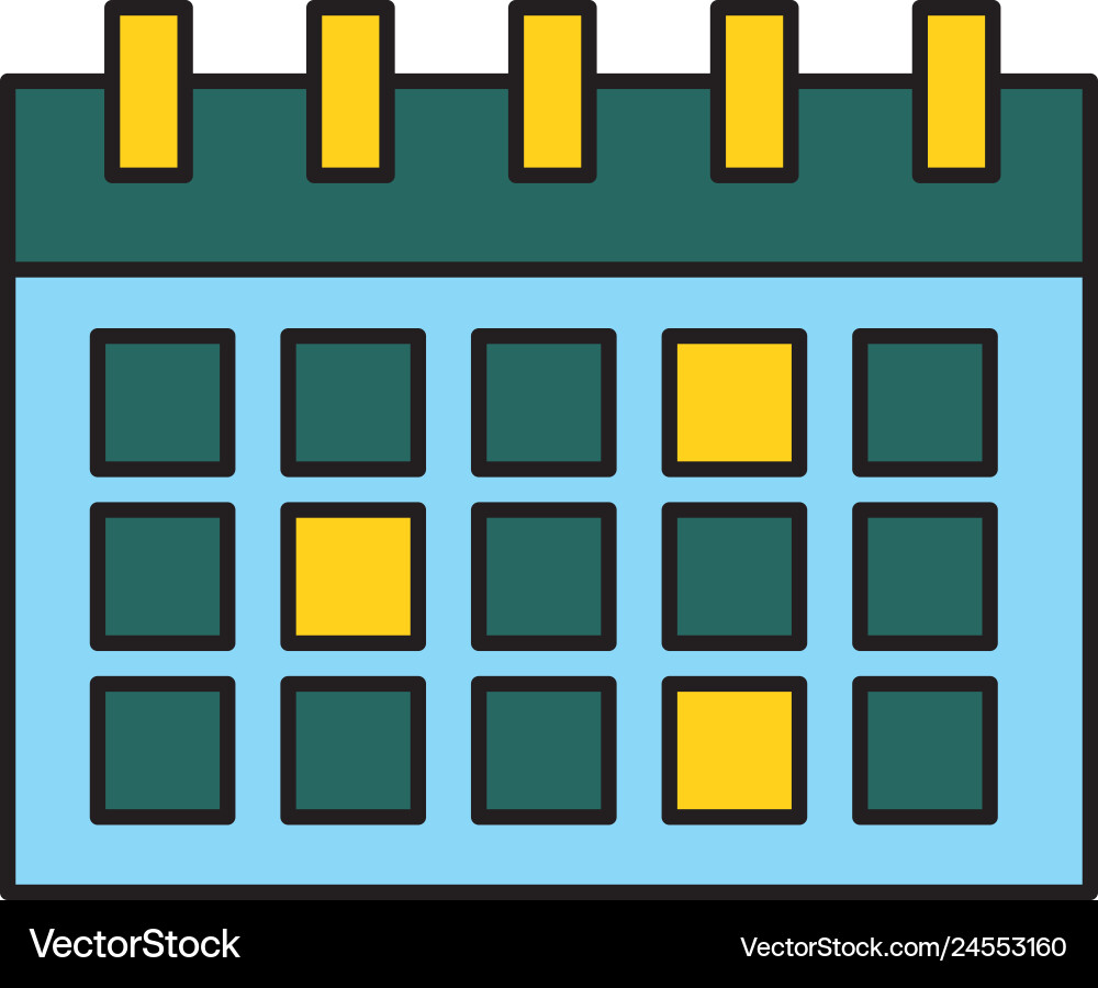 Calendar reminder planner on white background Vector Image