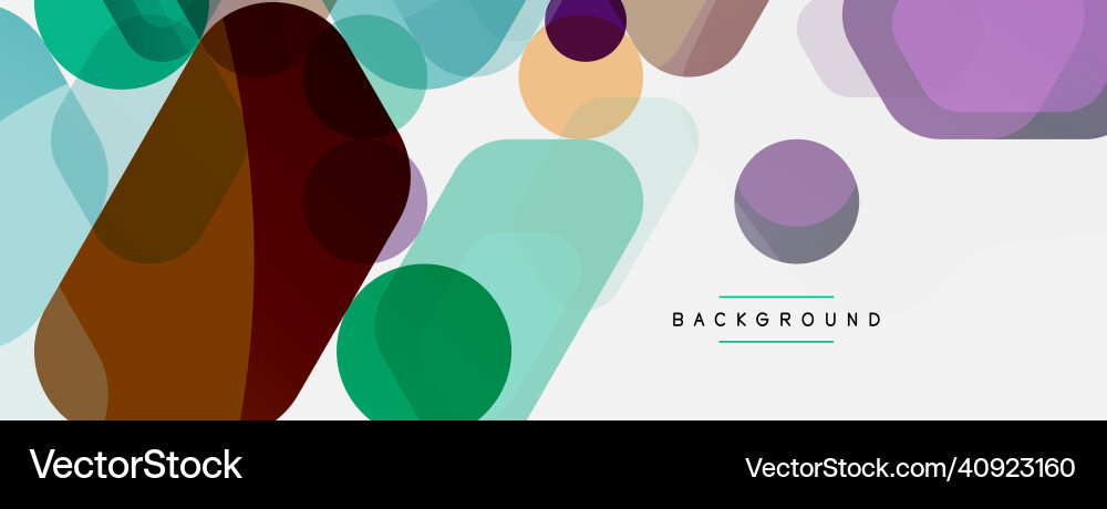 Color bubbles and rounded geometric shapes Vector Image