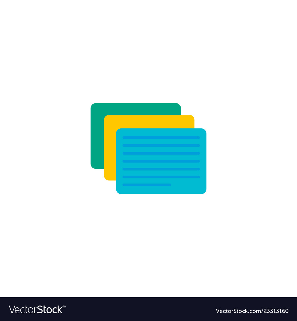 Different tasks icon flat element Royalty Free Vector Image